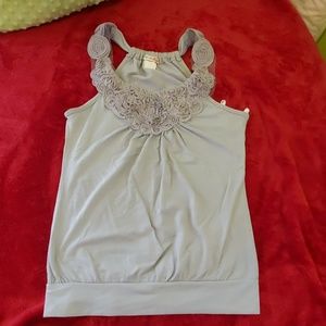 Body Central | Tops | Body Central Small Gray Top Floral | Poshmark